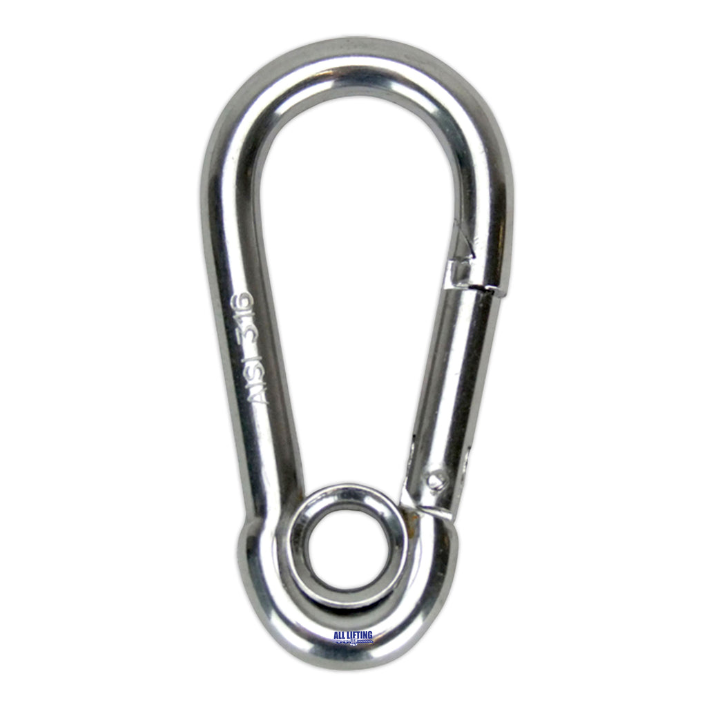 Stainless Steel Spring Hook with Eye | Australian Owned