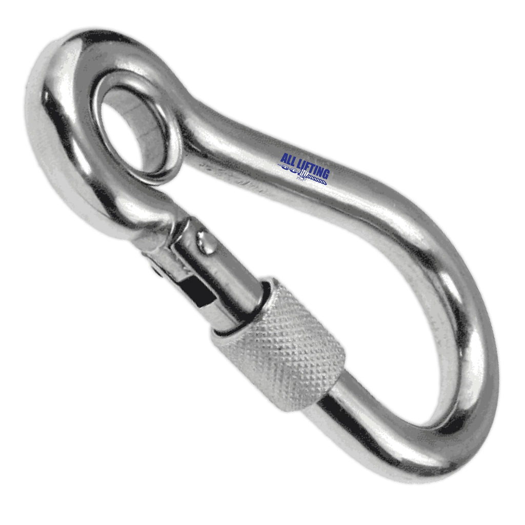 Stainless Steel Spring Hook with Screw Nut and Eye