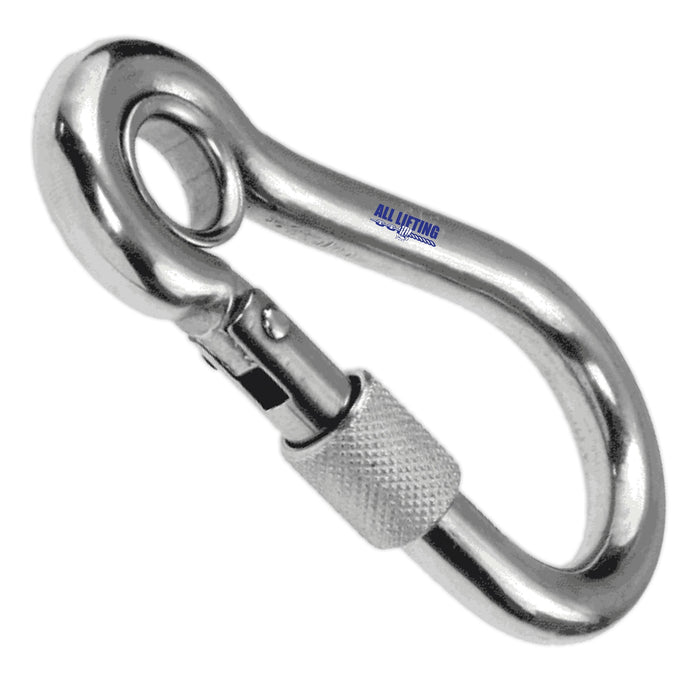 Stainless Steel Spring Hook with Screw Nut and Eye