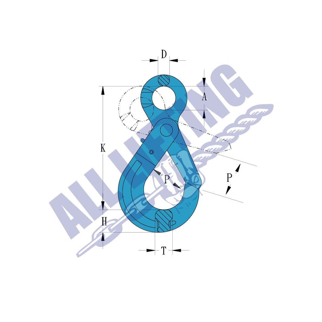 Grade 100 Self Locking Hook Eye | Australian Owned