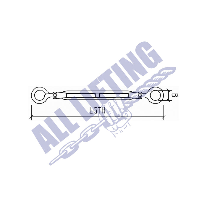 Stainless Steel Turnbuckles with Lock Nuts | All Lifting