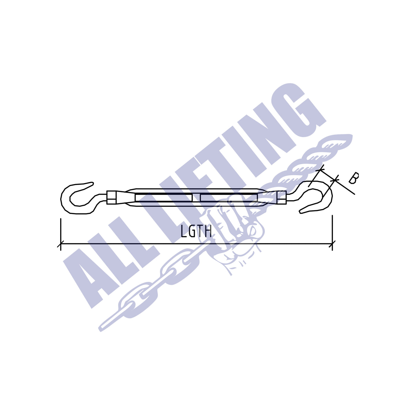 Stainless Steel Turnbuckles with Lock Nuts | All Lifting