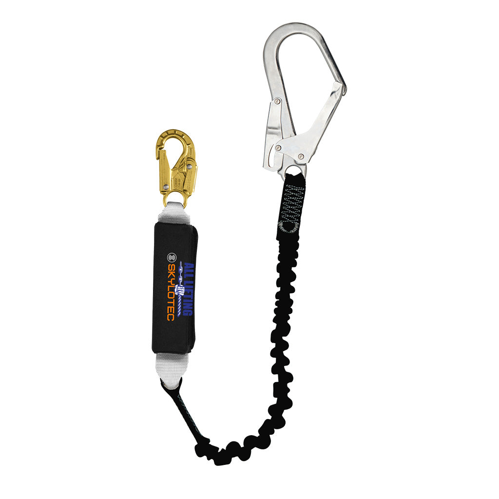 Single Rope Lanyard with Snap Hook and Steel Scaff Hook