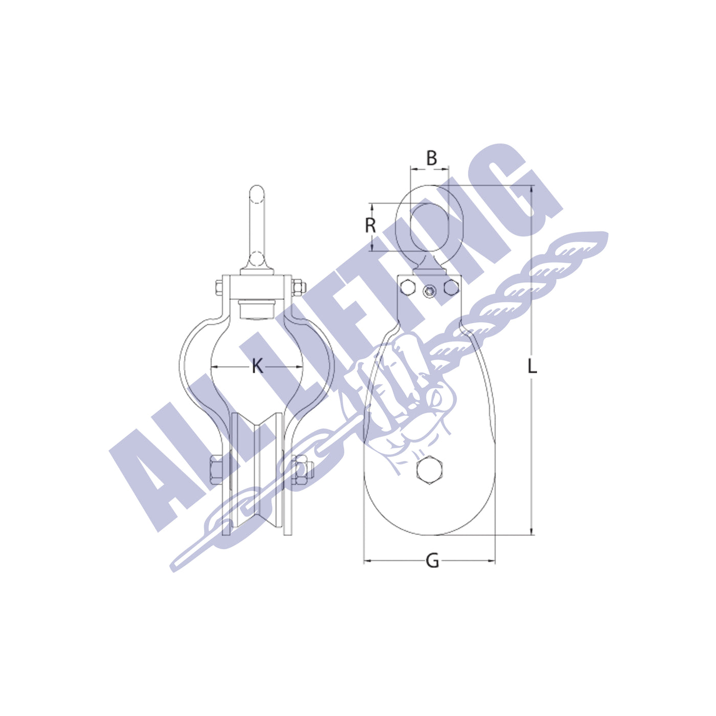 Trawl Block with Swivel Eye Bronze Bushed | All Lifting