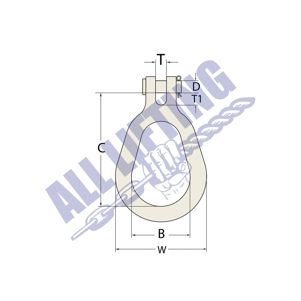 Clevis Lug Link Grade 70 | All Lifting | Australian Owned